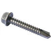 Stainless Steel Self-Drilling Hex Tek Screw #14 x 1"