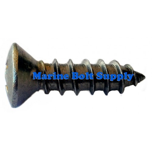 Sheet Metal Screw Phillips Oval Head Size #8 x 3/4" Type 316 Stainless